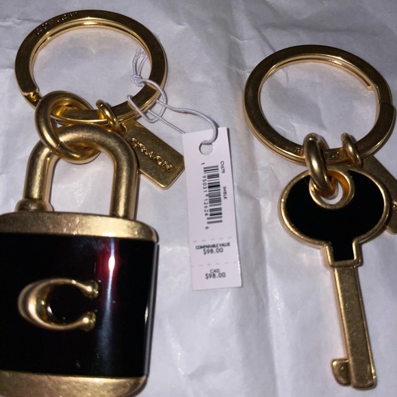 Coach | Accessories | Coach Lock And Key Key Chainspurse Fob | Poshmark